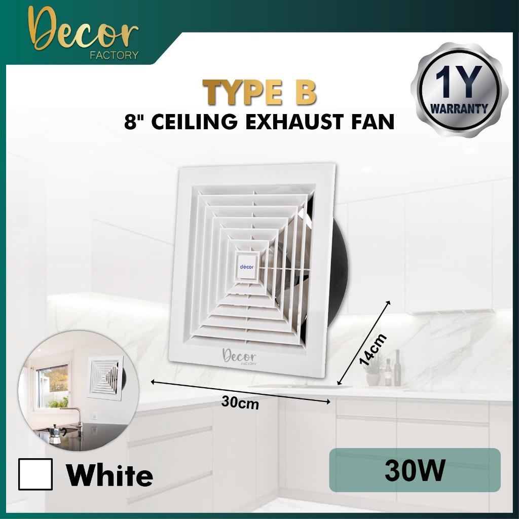 Exhaust Fan 6” 8” 10” 12” Wall Exhaust Fan Ceiling Exhaust Fan Ekzos ...