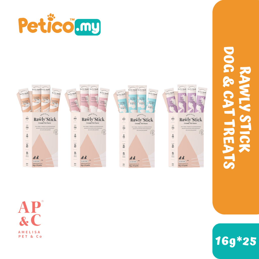 Amelisa Rawly Stick (16g x 25 sticks) Dog & Cat Lick Dog Snack Cat ...