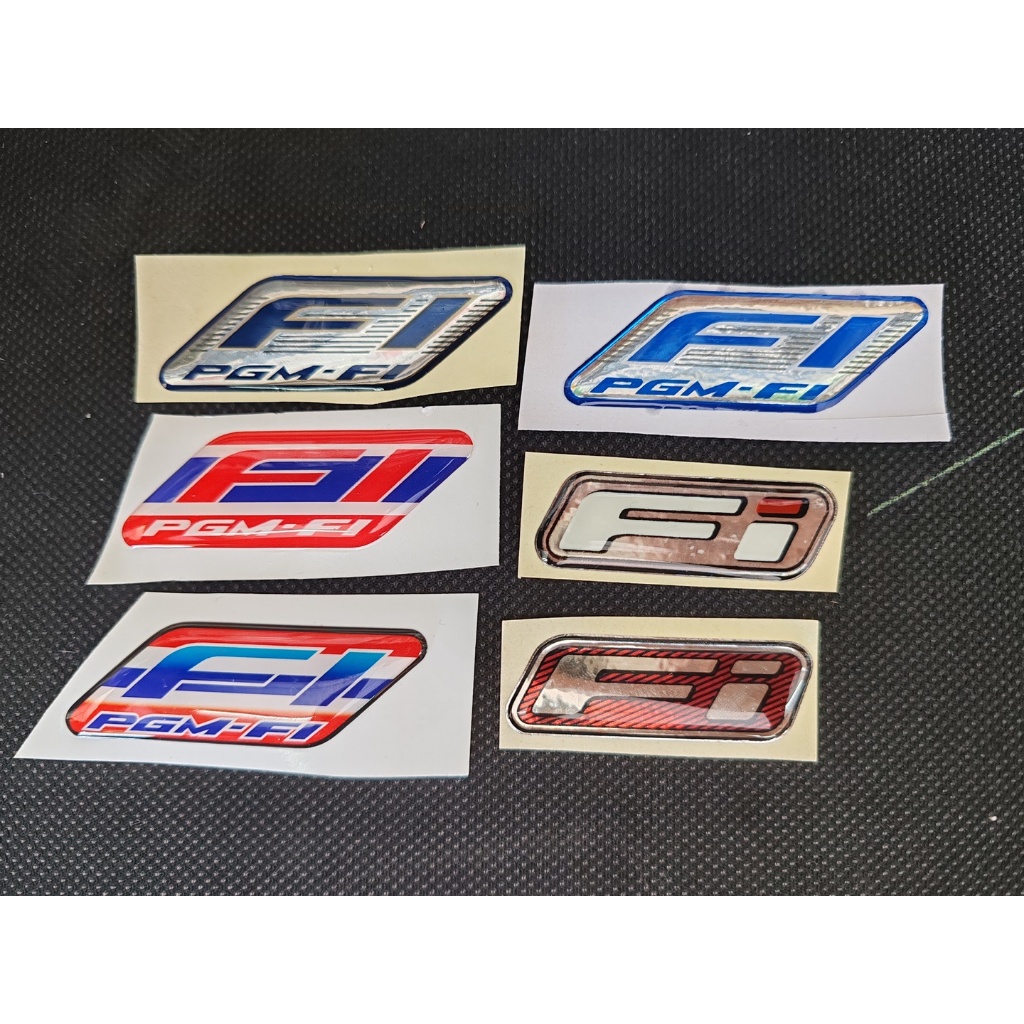 Pgm-F1 Pgm FI F1 Motorcycle Bike Epoxy Resin Fender Gray Silver Logo Emblem Badge Sticker ...