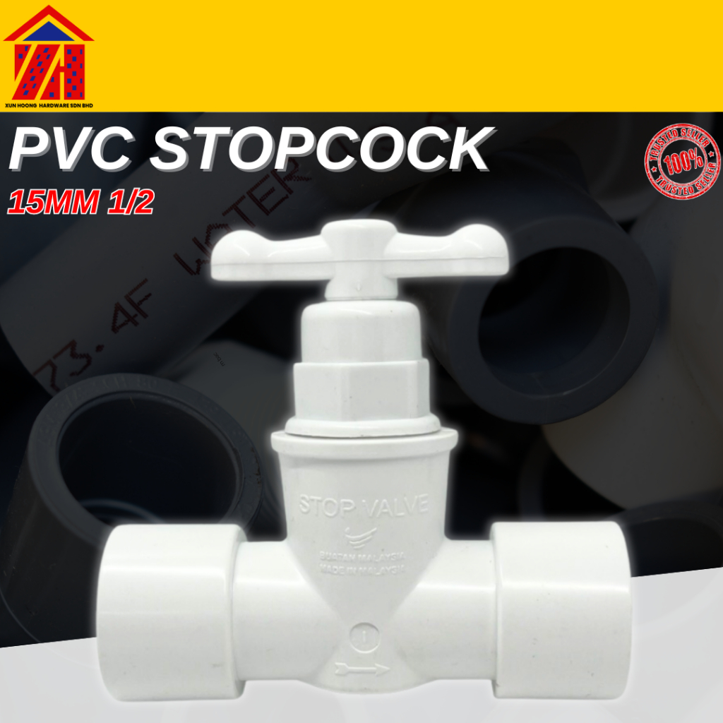 L MALL Pvc Stopcock Stopkok Plastic Pvc Ball Valve 15mm 20mm | Shopee ...