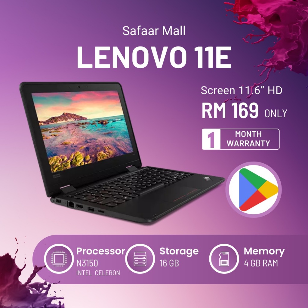 Lenovo Thinkpad 11E - Intel Celeron N3150 4GB Ram Playstore/Webstore ...
