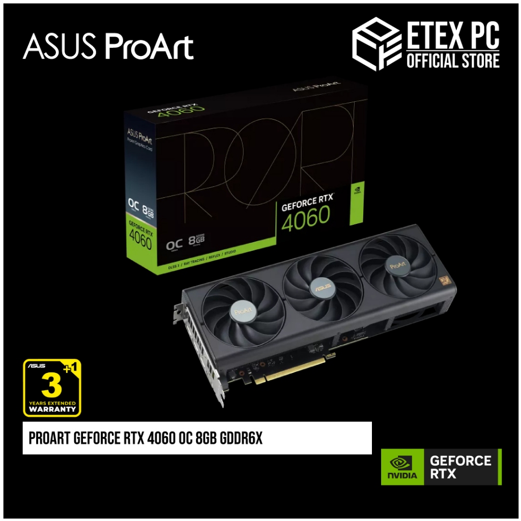 ASUS ProArt GeForce RTX 4060 OC 8GB GDDR6X # PROART-RTX4060-O8G ...