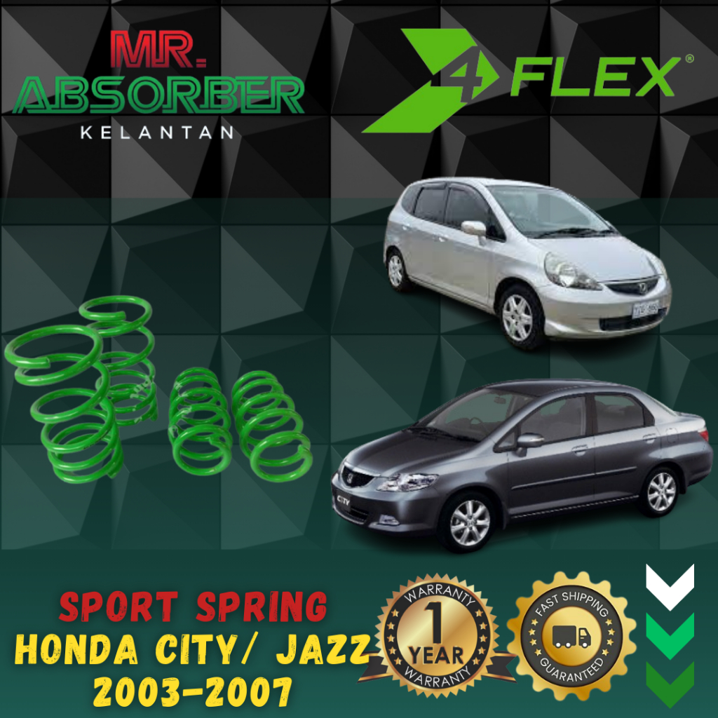 Spring 4Flex lowered honda city/Jazz GD Model 2002-2007 | Shopee Malaysia