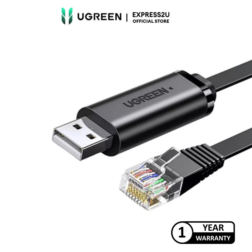 UGREEN USB-A 2.0 TO RJ45 CONSOLE CABLE 1.5M (BLACK) | Shopee Malaysia