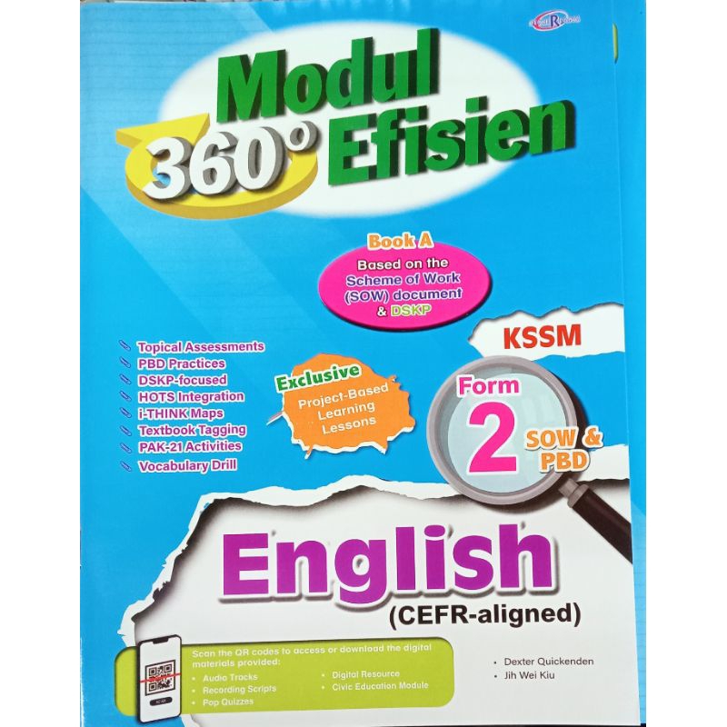 MODUL 360° EFISIEN ENGLISH (CEFR-ALIGNED) FORM 2 KSSM (2 IN 1) | Shopee ...