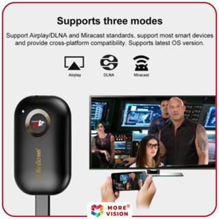 Mirascreen G9 Plus 2.4G/5G 4K Miracast WiFi HD TV Stick Mira Screen Wireless Display Dongle ...