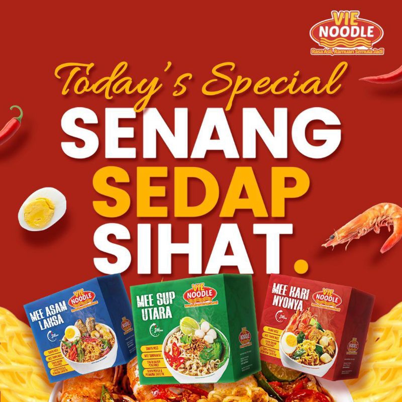 VIENOODLE MEE SEGERA SIHAT TANPA WAX TANPA MSG TANPA PEWARNA DAN PERASA ...