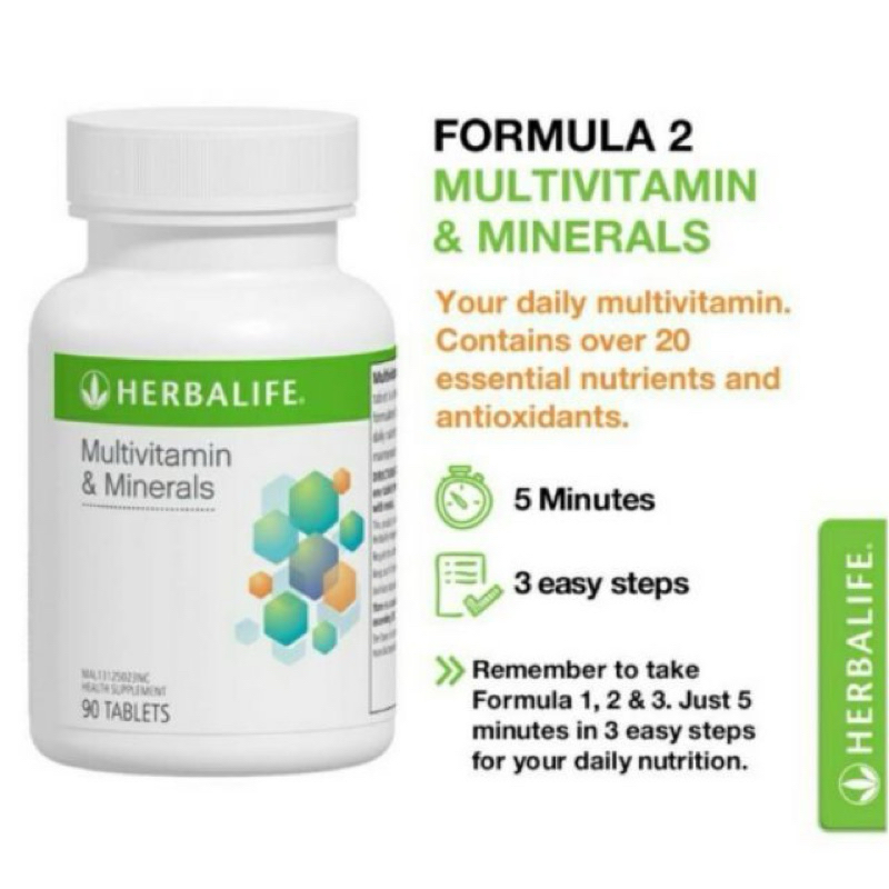 HERBALIFE Multivitamin & Minerals ( 90 Tablets ) | Shopee Malaysia
