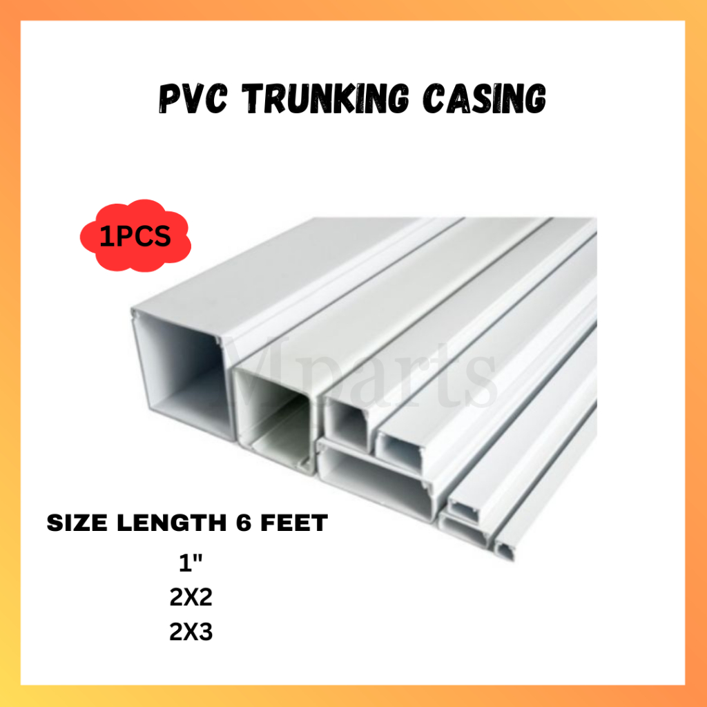 🔥READY STOCK🔥PVC TRUNKING CASING 6 FEET (1", 2X2 , 2X3) | Shopee Malaysia