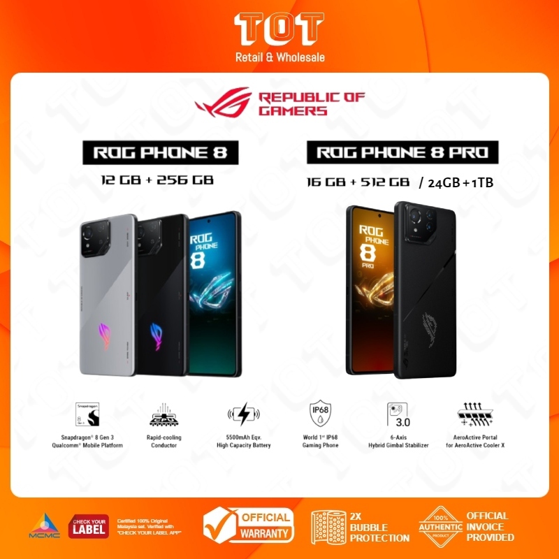 ASUS ROG ROG 8 PRO (16+512GB)/(24GB+1TB) | Shopee Malaysia