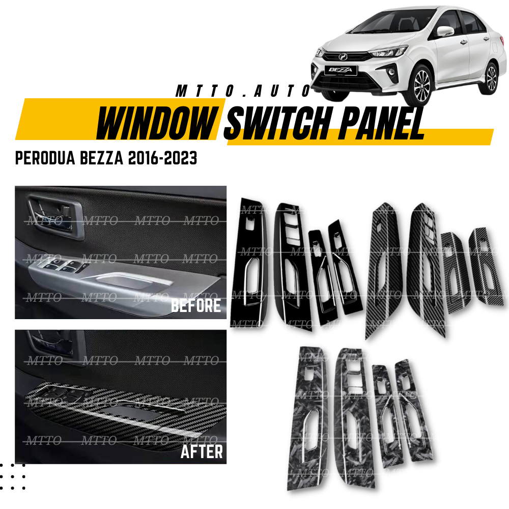 MTTO Perodua Bezza 2016-2023 Interior Door Window Switch Panel Cover ...