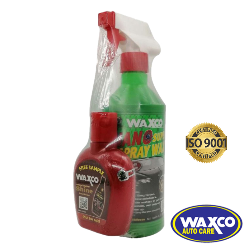 WAXCO Nano Super Spray Wax (550ml) + Natural Leather Shine (125ml ...