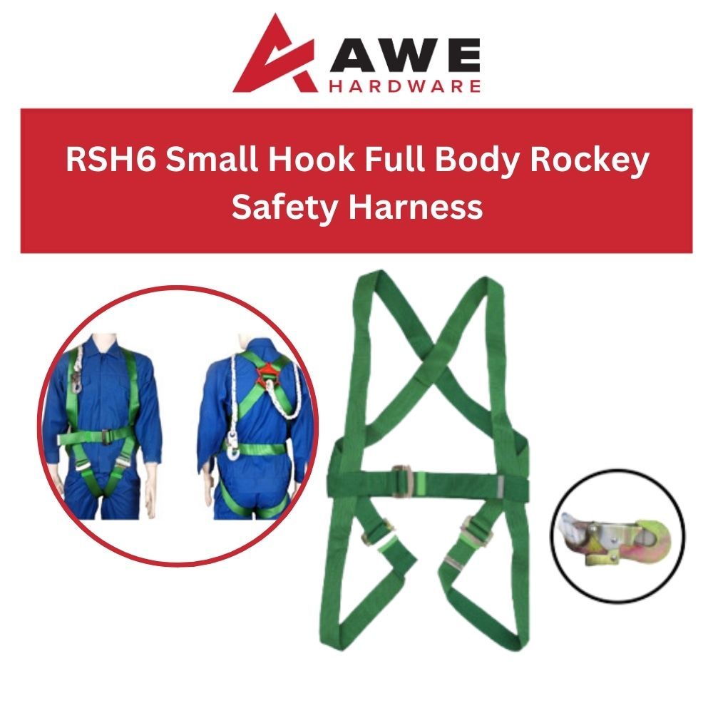 AWE Small Hook Full Body Rockey Safety Harness RSH6 Climbing Work Heavy ...