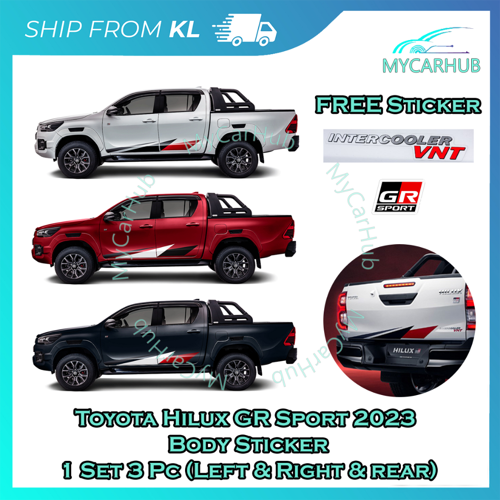 Toyota Hilux GR Sport 2023 Vinyl Decal Body Sticker | Shopee Malaysia