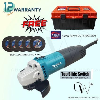 Makita Angle Grinder Combo Set /1 Year Warranty /Mesin Potong Besi ...