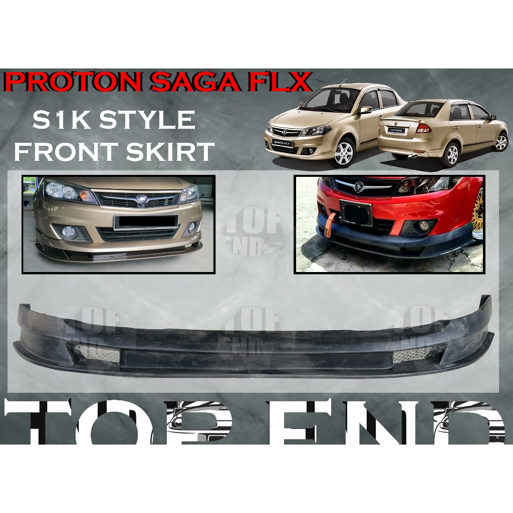 PROTON SAGA FLX S1K STYLE FRONT SKIRT DEPAN SKIRT BUMPER LIP MATERIAL ...
