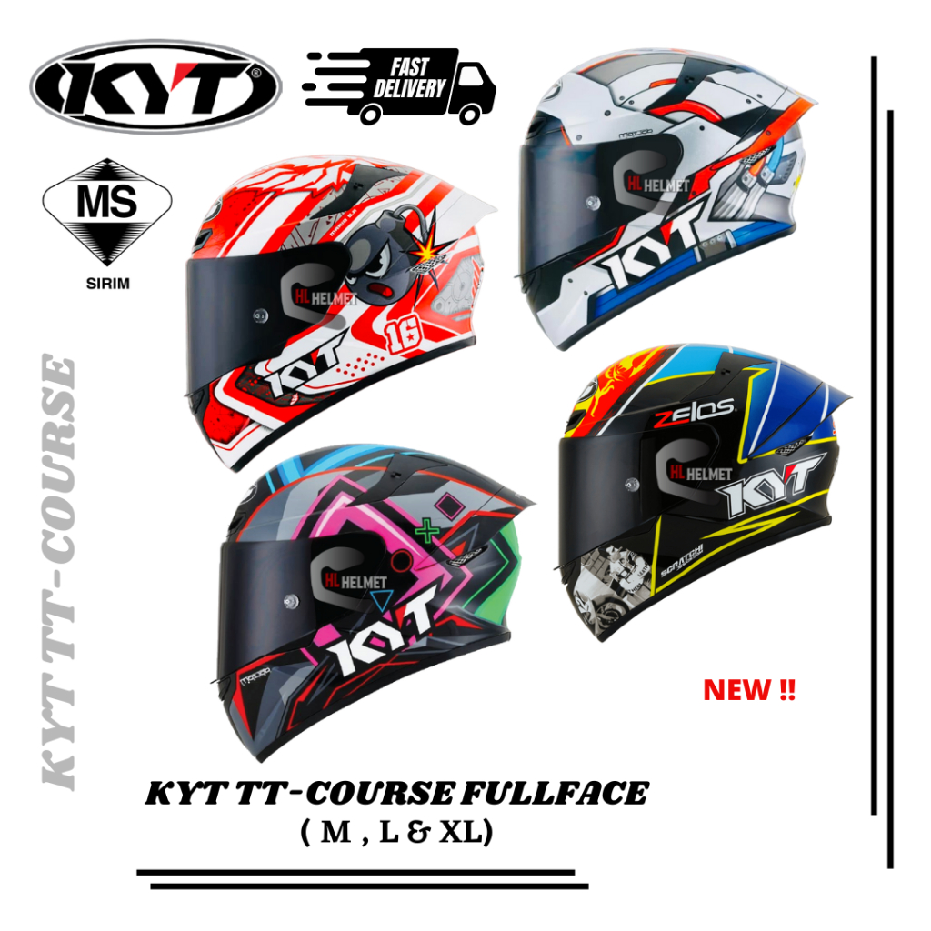 KYT TT COURSE SERIES HELMET FULL FACE ( XAVIER SIMEON / SUPER MARIO ...