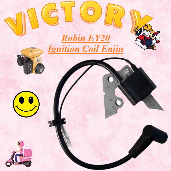 Robin EY20 Ignition Coil Enjin /Pump Air Robin 5.5HP Coil Plug C/W Plug ...