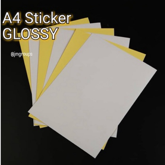 A4 STICKER PAPER 50s 100s SHEETS / SIMILI/MATTE & GLOSSY/MIRRORKOTE ...