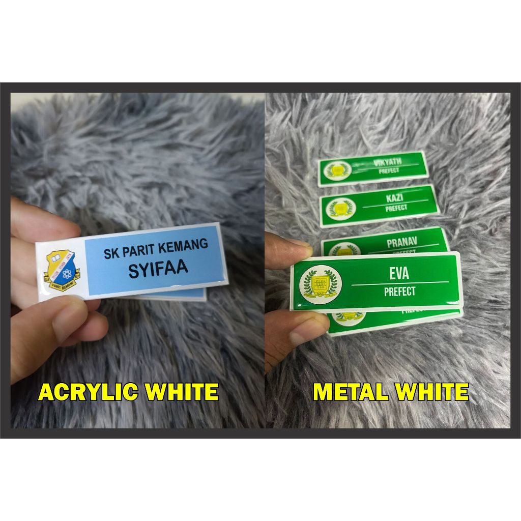Name Tag Epoxy SEKOLAH | SBP | MRSM | PRS | MAGNET & PIN | Shopee Malaysia