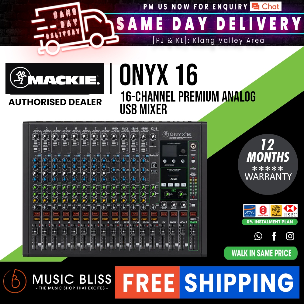 Mackie Onyx16 16-channel Analog Mixer with Multitrack USB (Onyx-16 ...