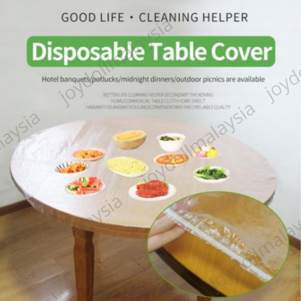 [ READY STOCK ] 10pcs Disposable Plastic Table Cover Waterproof ...