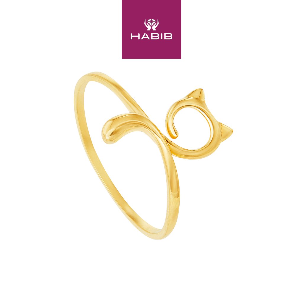 HABIB 916/22K Yellow Gold Ring (Cat) R0DGD1121 | Shopee Malaysia