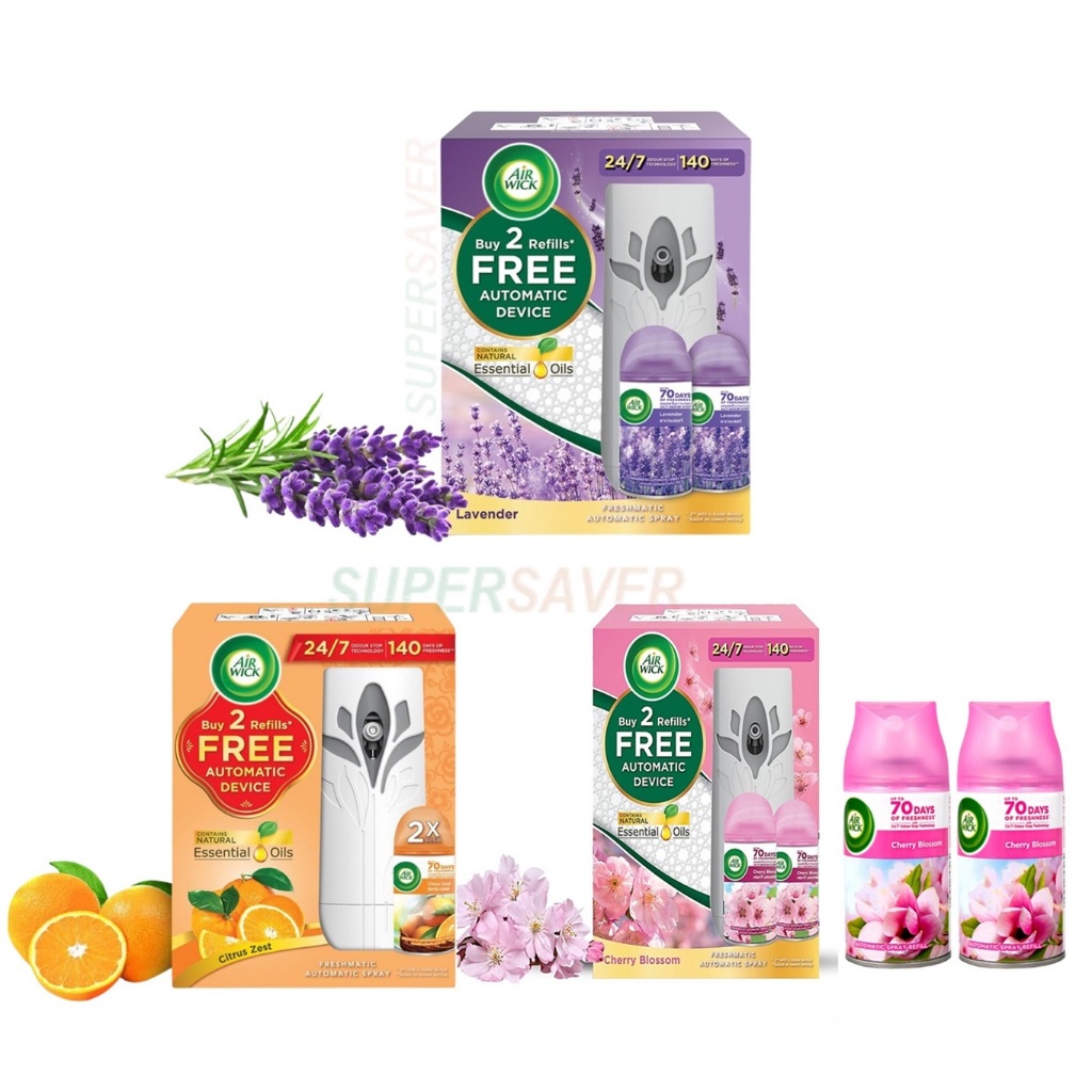 Air Wick Freshmatic Starter Air Refreshener /Citrus/Lavender /Cherry ...