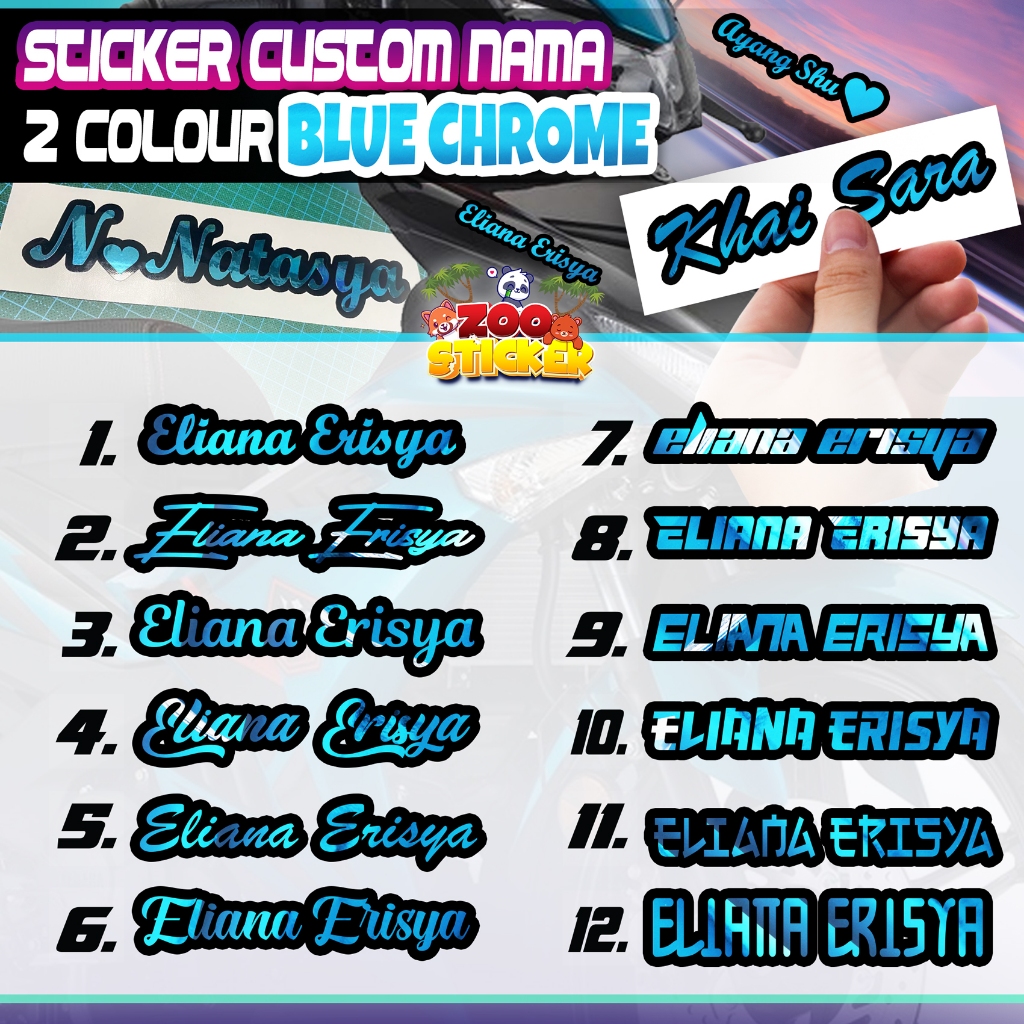 STICKER BLUE CHROME 2 COLOUR MURAHH!!!! SESUAI DASHBOARD / MOTOR ...