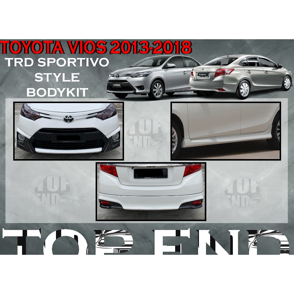 TOYOTA VIOS TSTV FULLSET BODYKIT (T.STV)SKIRT LIP FRONT SKIRT SIDE ...