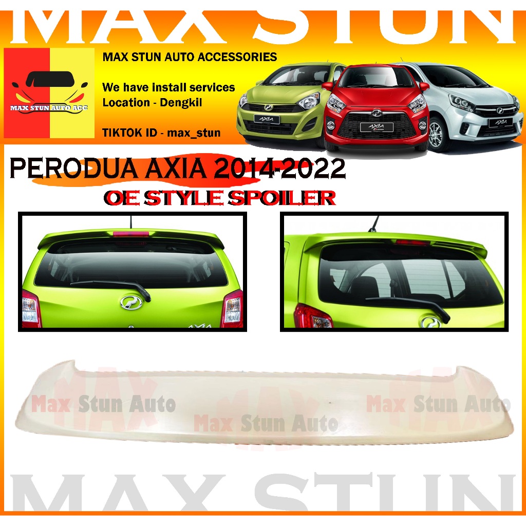 PERODUA AXIA 2014-2021 OE STYLE REAR ROOF SPOILER WITH LED WITH PAINT ...