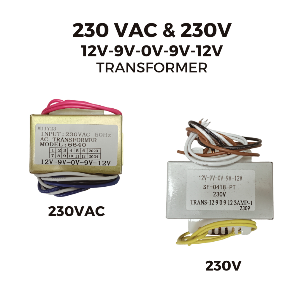 OUTPUT = 12V-9V-0-9V-12V INPUT = 230V & 230VAC AUTOGATE TRANSFORMER 3A ...