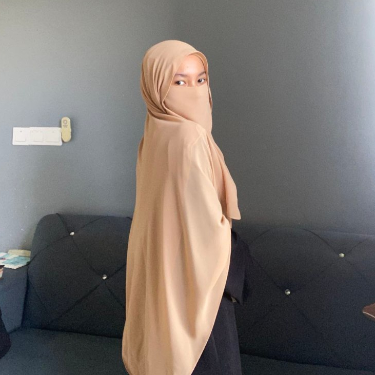 Sara Wide Shawl Set Purdah XXL Chiffon Flowy Muslimah | Shopee Malaysia