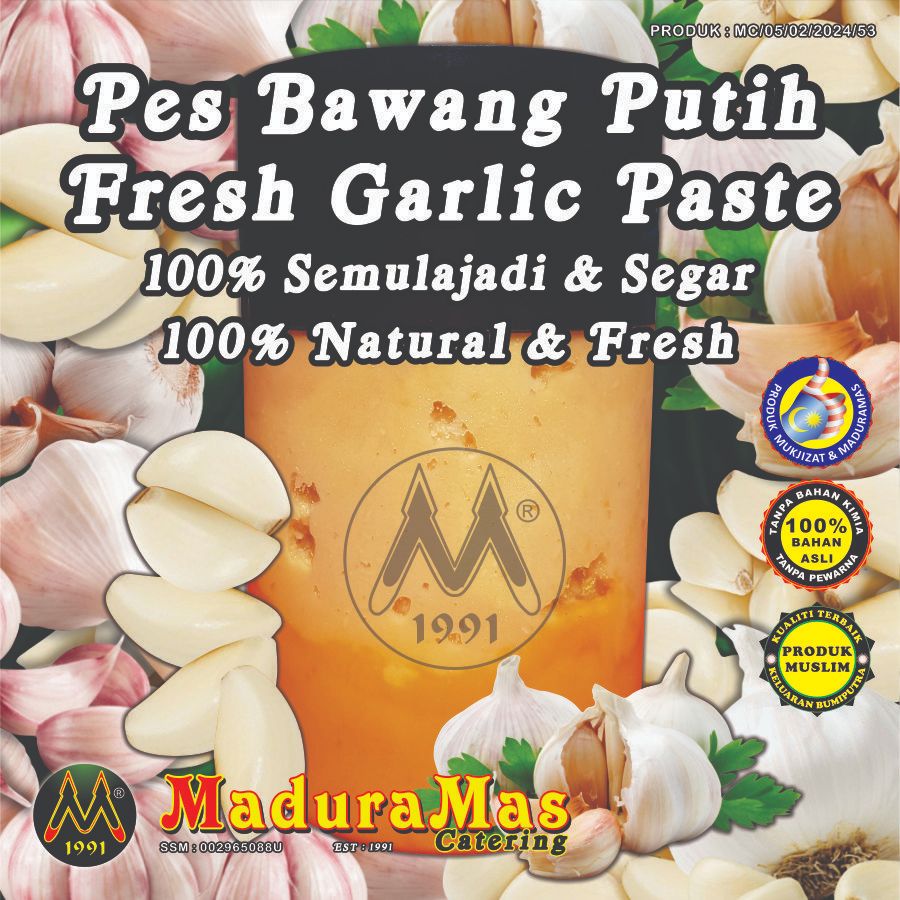(🔥 Jualan Borong🔥) Pes Bawang Putih Giling - Garlic Paste 250g - 500g ...