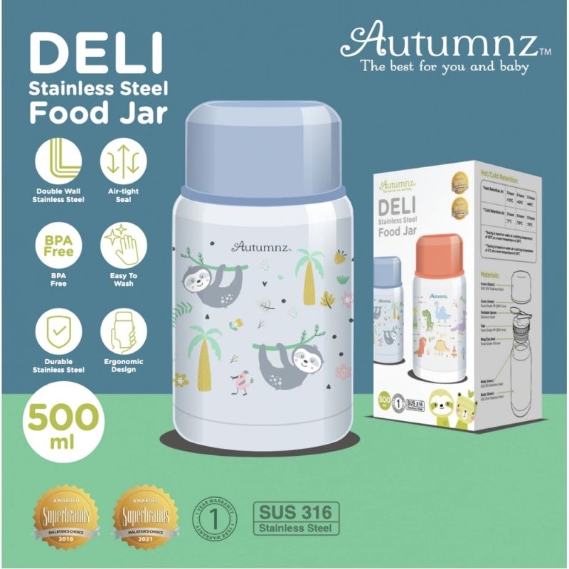 Autumnz Deli Stainless Steel Vacuum Food Jar [500ml] / [ Free Foc ...
