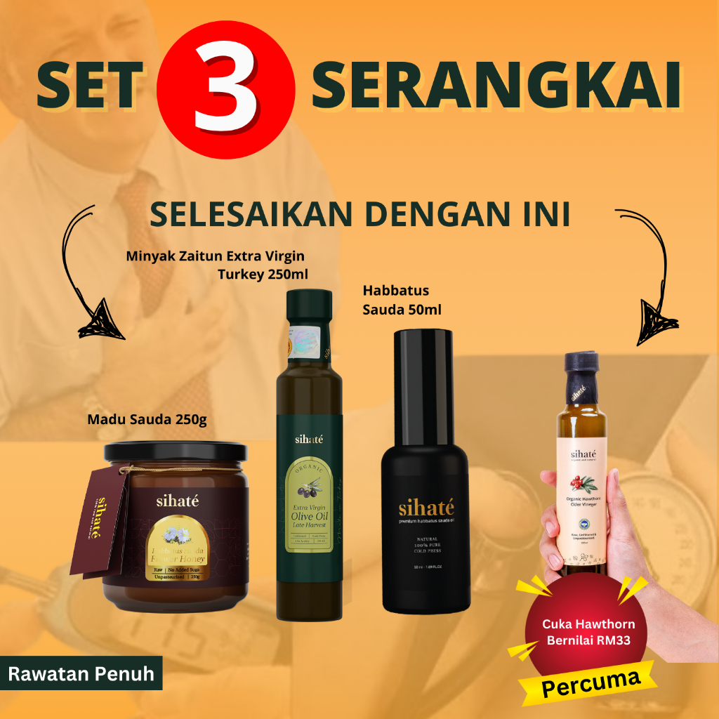 Bebas 3 Serangkai Madu Bunga Sauda, Habbatus Sauda Oil & Extra Virgin ...