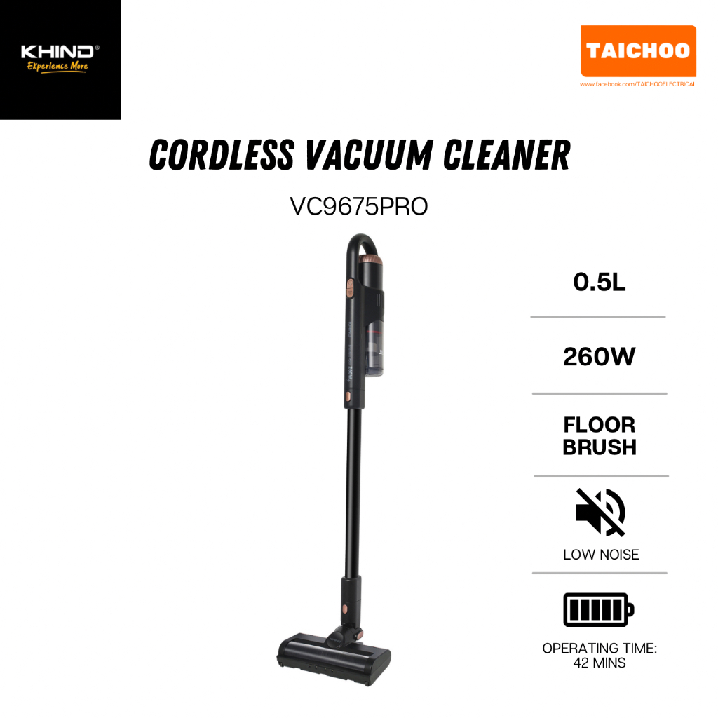 Khind Cordless Vacuum Cleaner 260W VC9675PRO | Shopee Malaysia