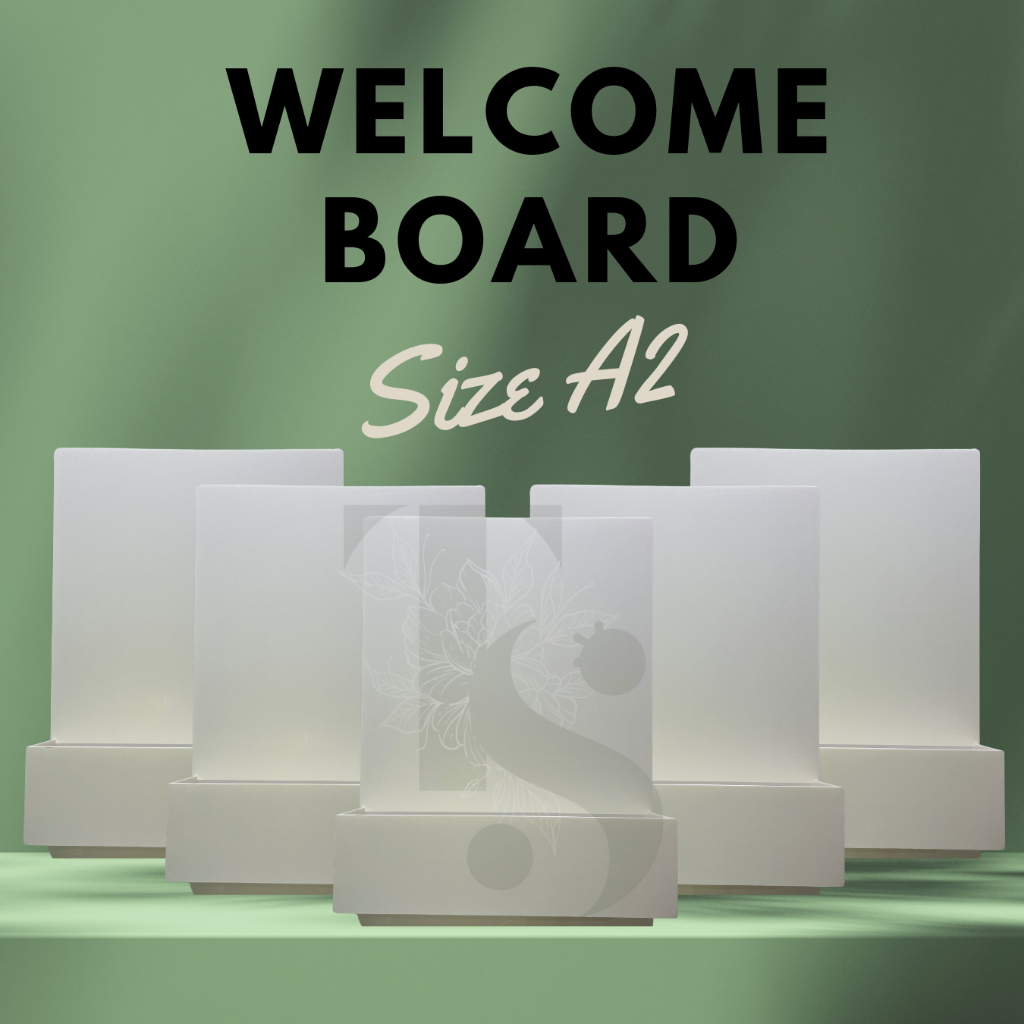 Welcome Board Potrait /Landscape Signage Wedding Store Opening kayu ...