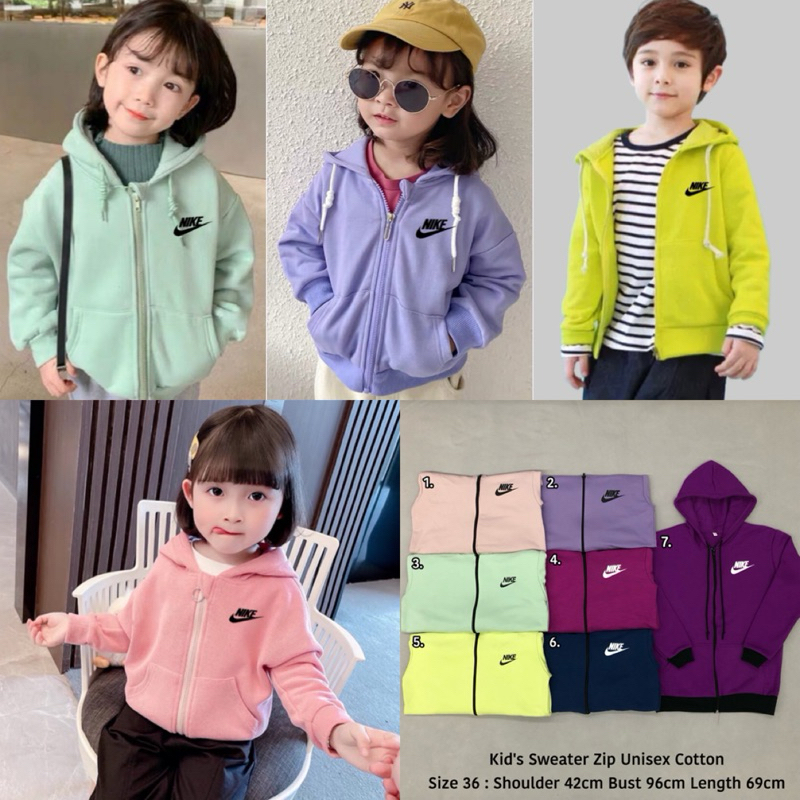 kid’s jacket unisex / zip sweater hoodie budak borong murah | Shopee ...