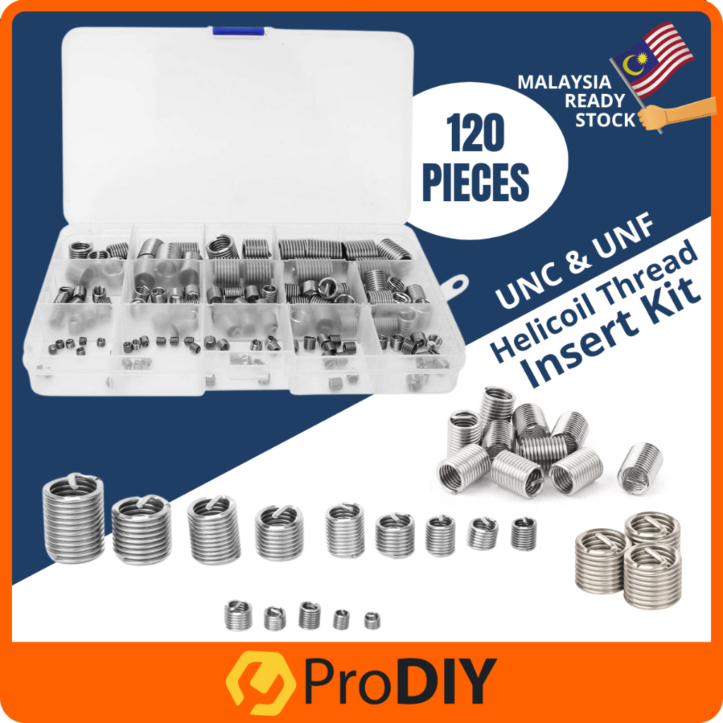120pcs Stainless Steel Unified UNC & UNF Thread Repair Tools Metric ...