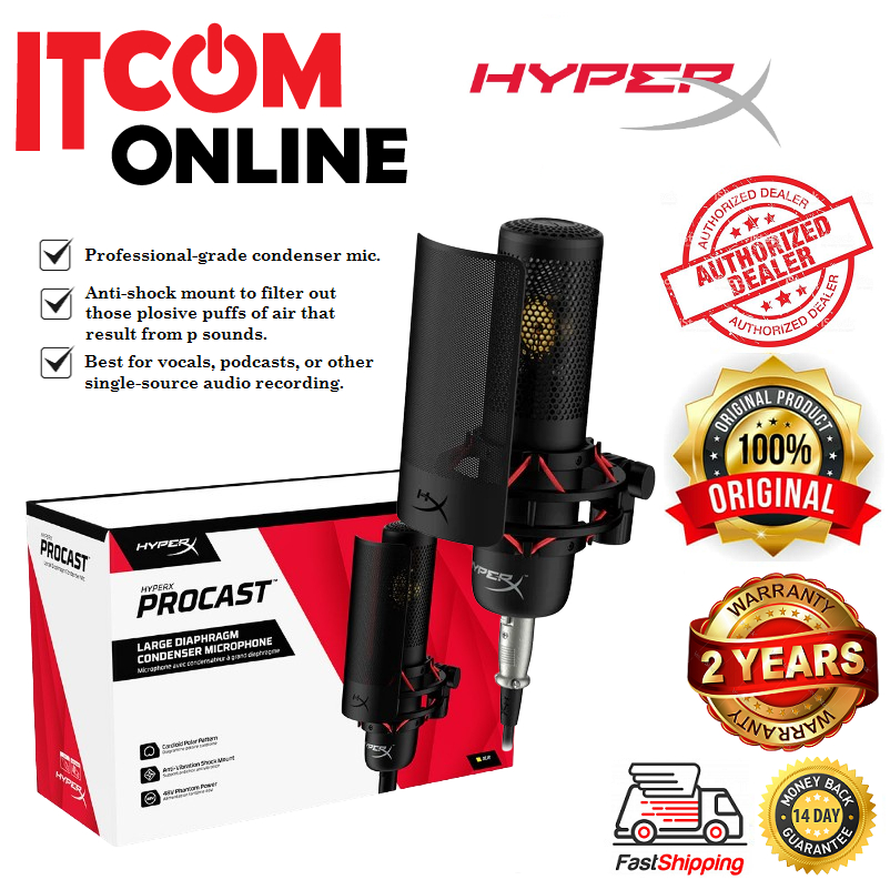 HYPERX PROCAST GAMING WIRED USB MIC (699Z0AA) | Shopee Malaysia