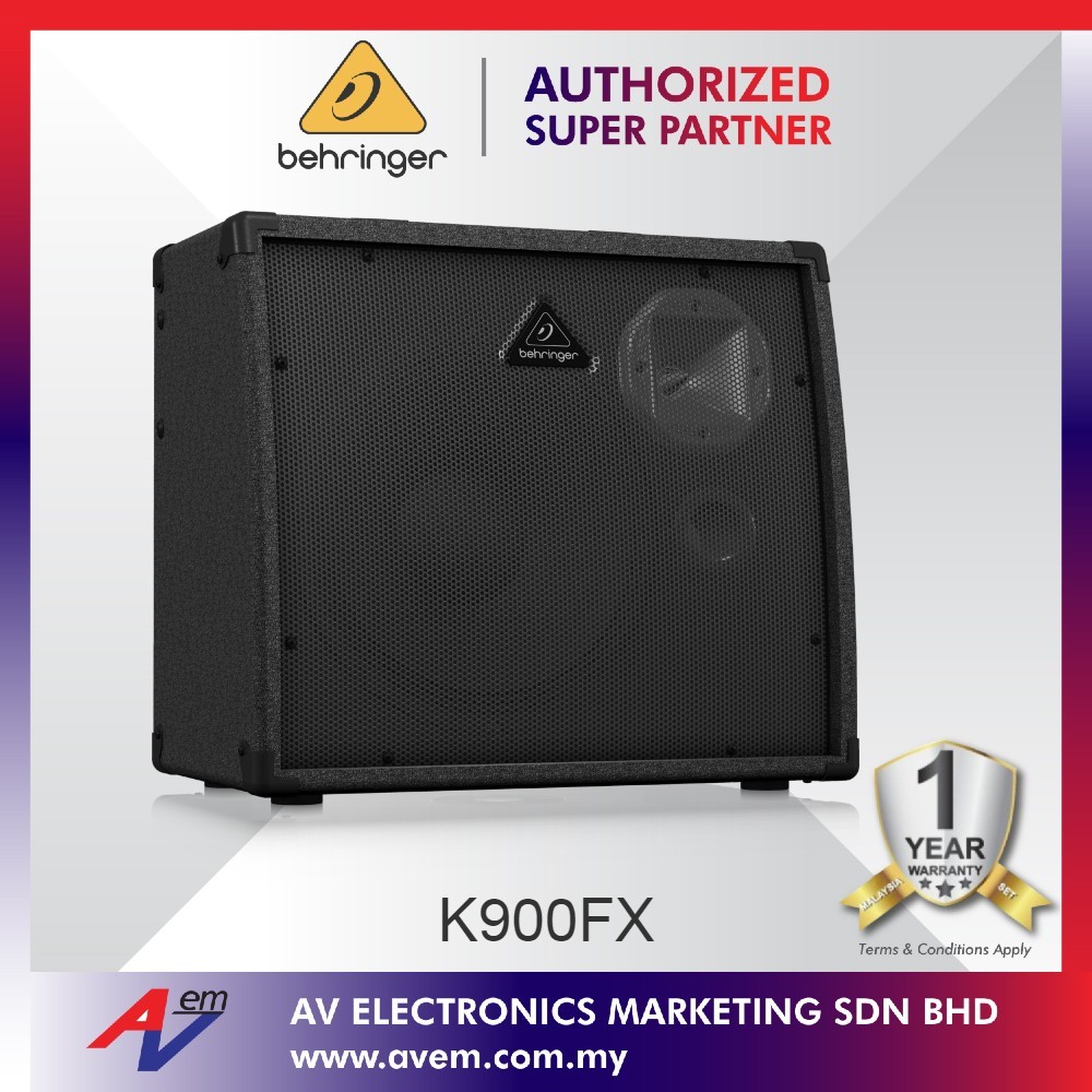 BEHRINGER ULTRATONE K900FX Ultra-Flexible 90-Watt 3-Channel PA System ...