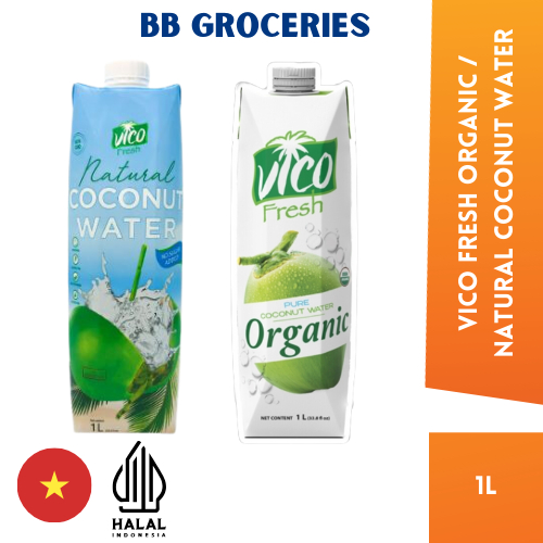 VICO Fresh Organic / Natural Coconut Water 1L | Shopee Malaysia