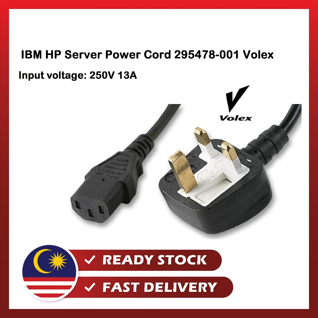 IBM HP Server Power Cord 295478-001 Volex | Shopee Malaysia