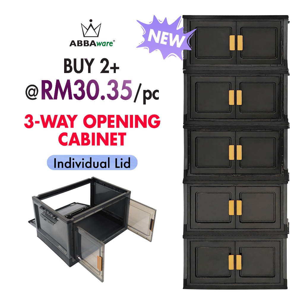 ABBAware 1/2/3/4/5 Layers Large Capacity Storage Cabinet/ Twin Doors ...