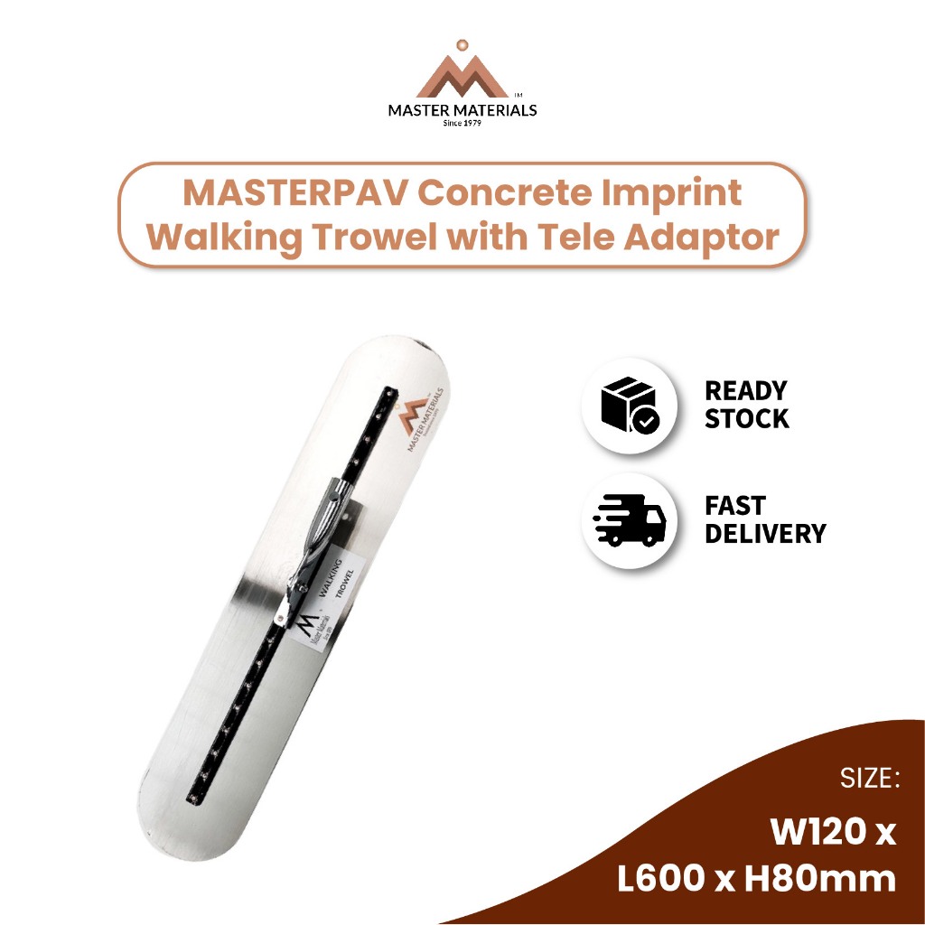 MASTERPAV Concrete Imprint Walking Trowel with Tele Adaptor (600mm ...