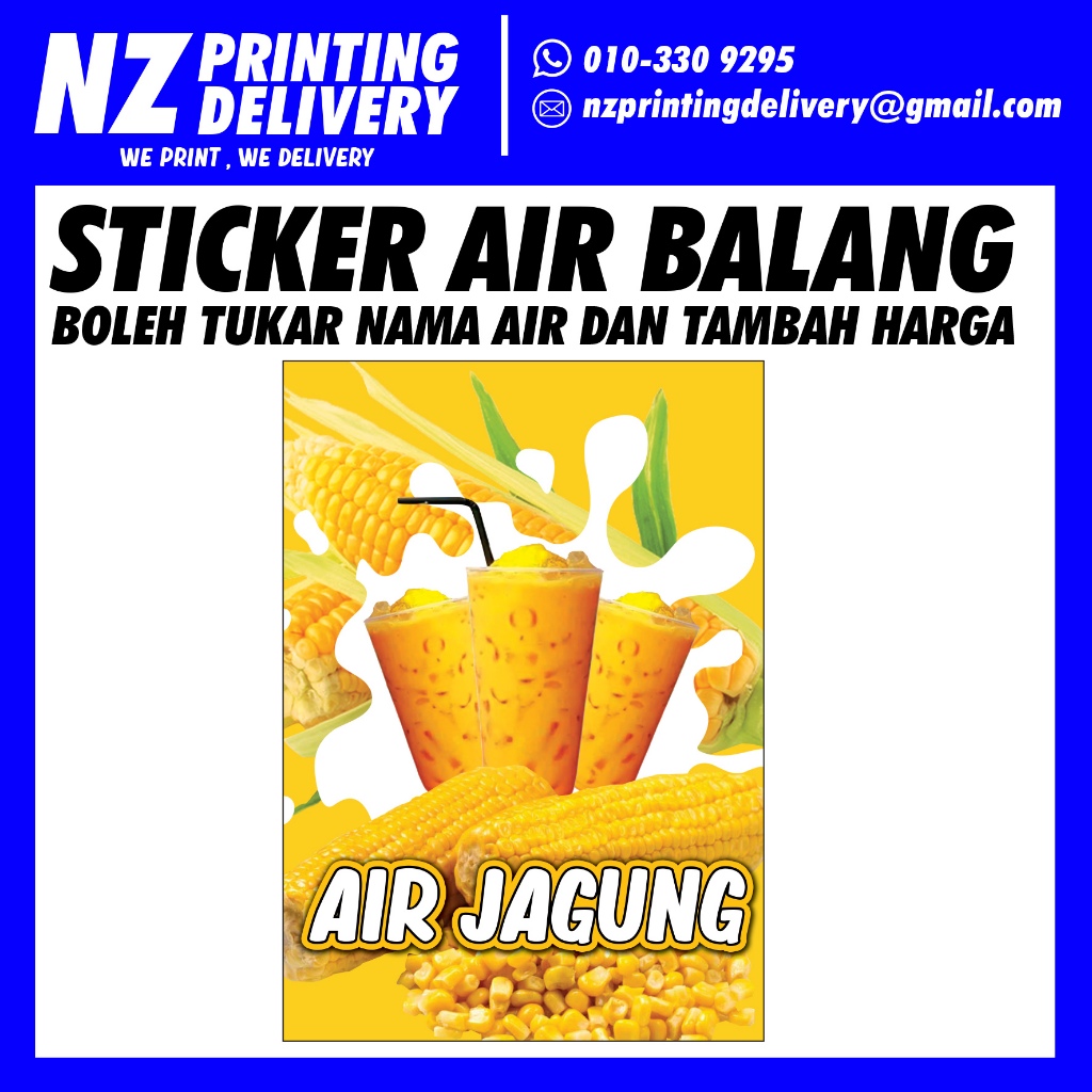 Sticker Air Balang Air Jagung | Shopee Malaysia