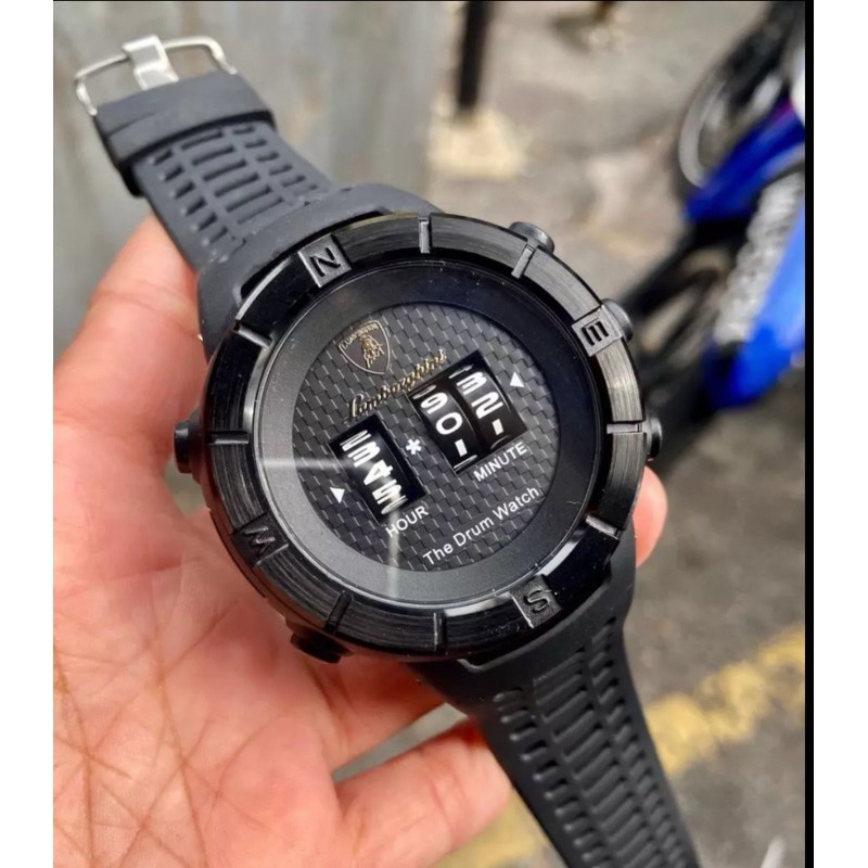 Buy1FREE1_ LIMITED SPORT DRUM WATCHES LAMBORGHINI MEN Rubber strap ...