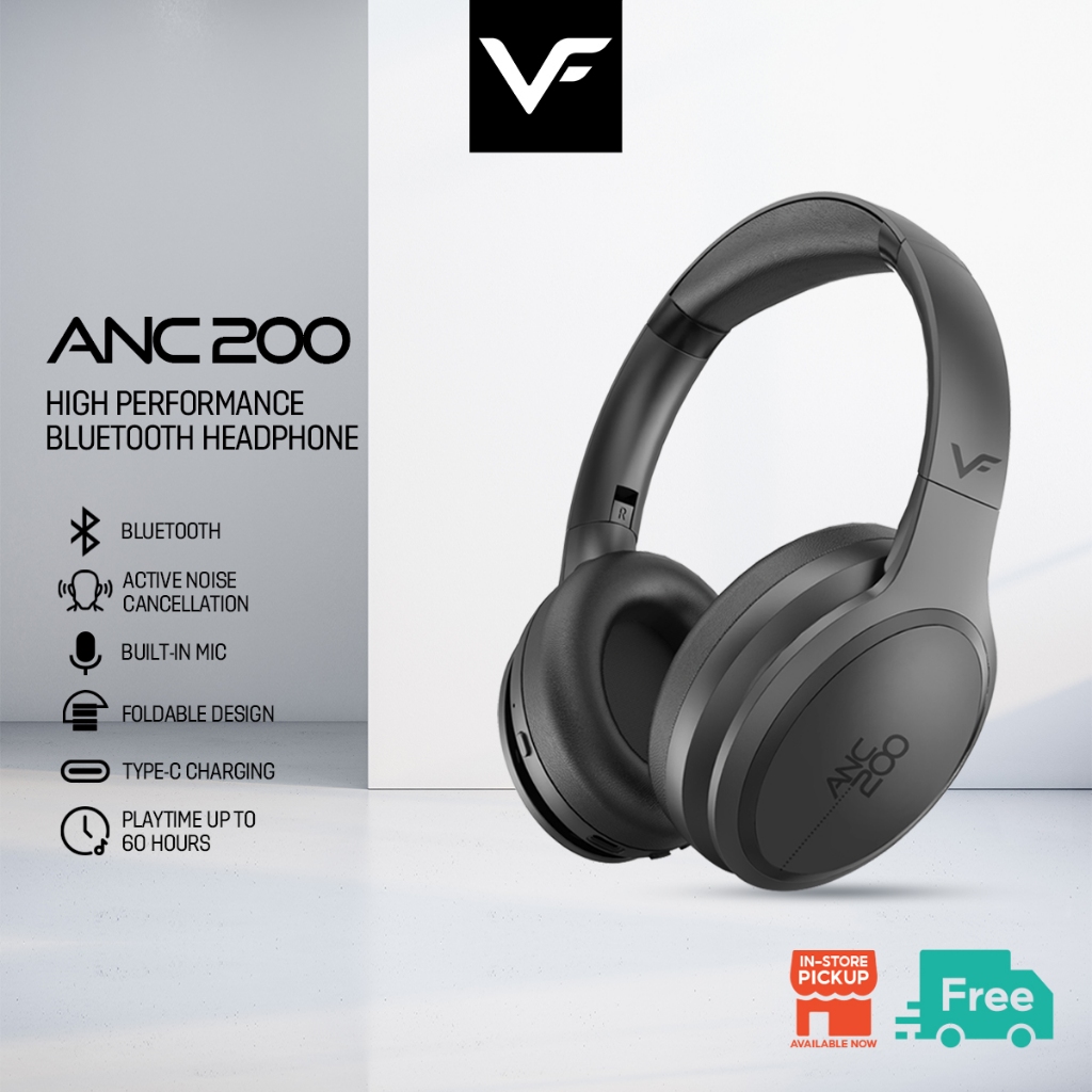 Vinnfier ANC 200 Noise Cancelling High Performance Bluetooth Headphones ...
