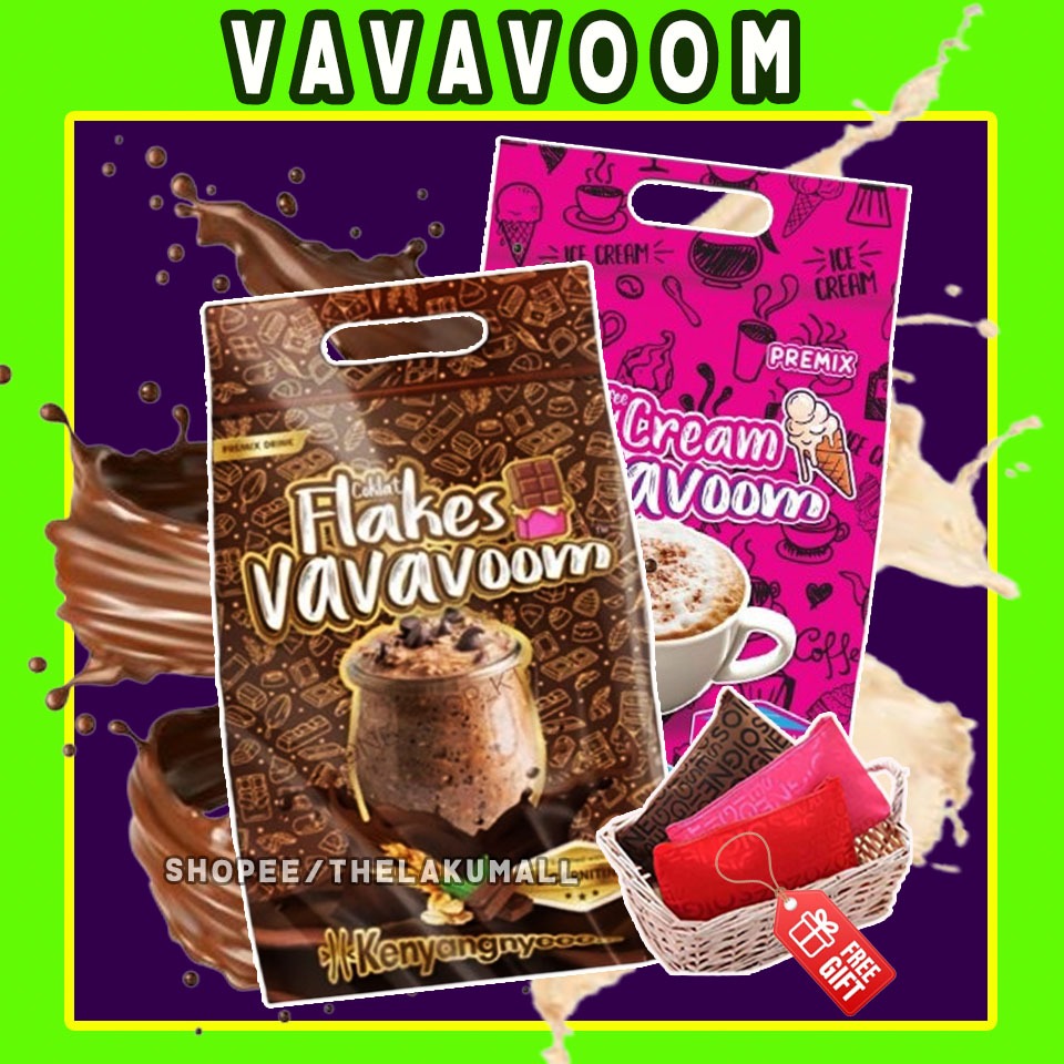 🎁[FREE BEG MAKEUP] COFFEE ES CREAM VAVAVOOM / COKLAT FLAKES BY ANA ZAHRA CIKNA KENYANG NYEEE ...